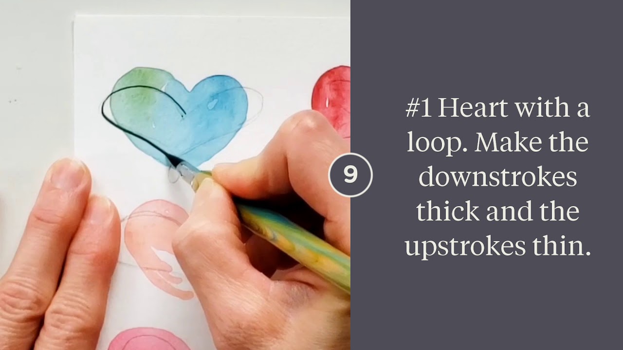 5 Heart Drawings to Mix and Match for Valentine's Day Cards - YouTube