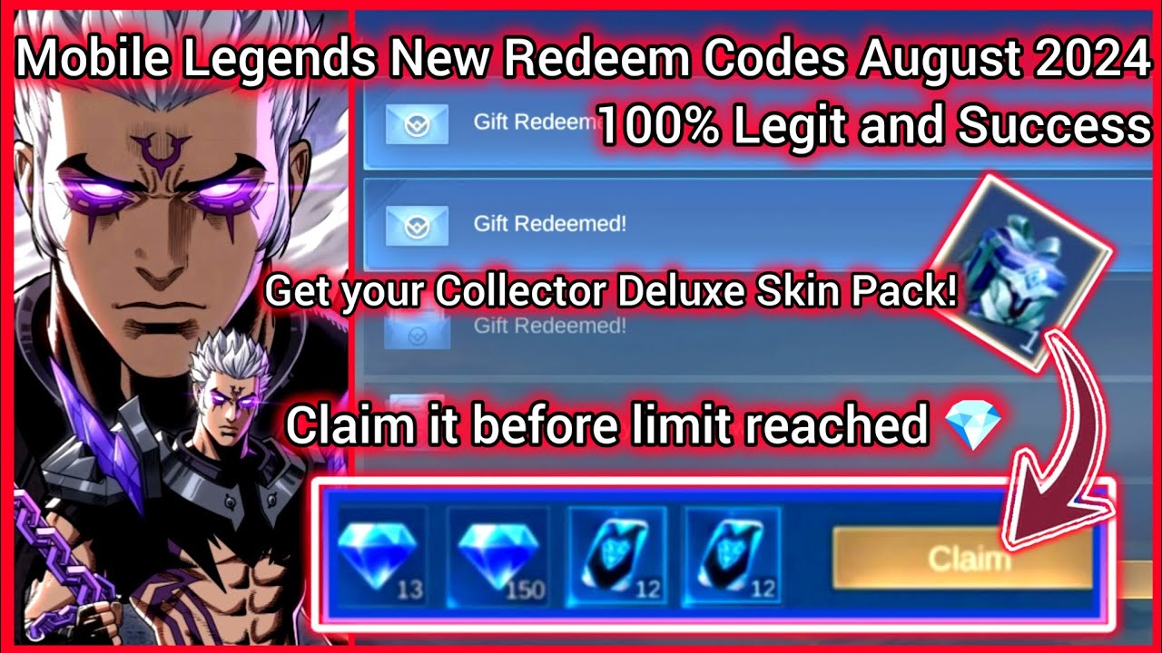Mobile Legends Redeem Codes August 01, 2024 - Get your Collector Deluxe ...