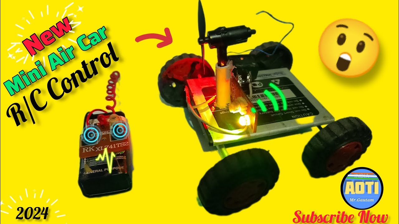 How to make mini rc air car Using Coreless motor | Wireless car - YouTube