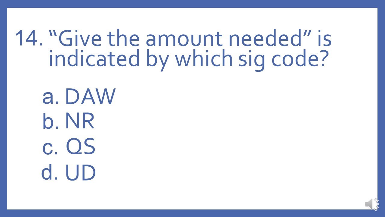Pharmacy Abbreviations and Sig Codes PTCB Test Prep Question - Give the ...