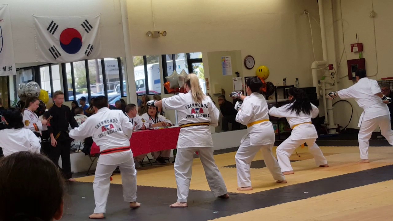 Virginia doing yellow belt form - YouTube