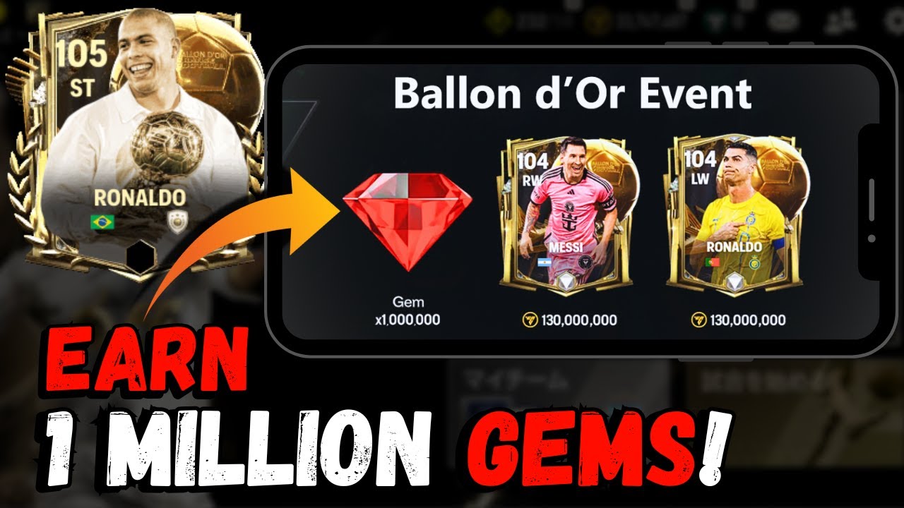 NEW GEM TRICK! EARN 1 MILLION GEMS BEFORE THE BALLON D'OR EVENT COMES ...