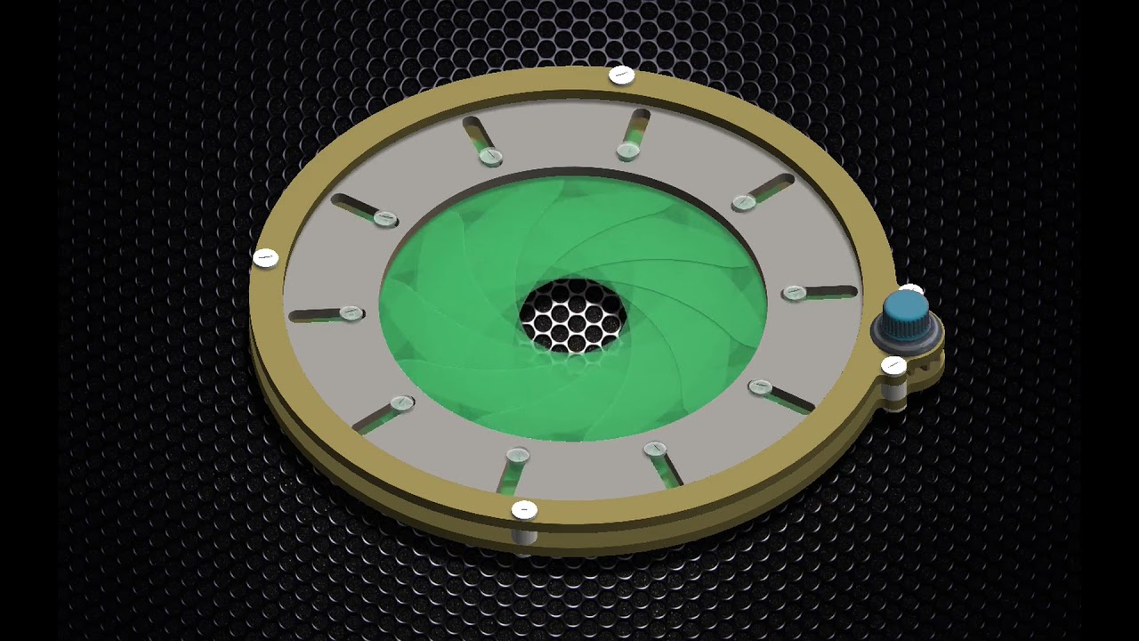 I modeled a mechanical IRIS with gear knob - YouTube