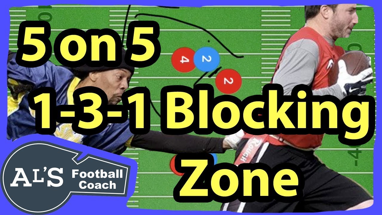 5 on 5 Flag Football Blocking 1-3-1 Zone Defense - YouTube