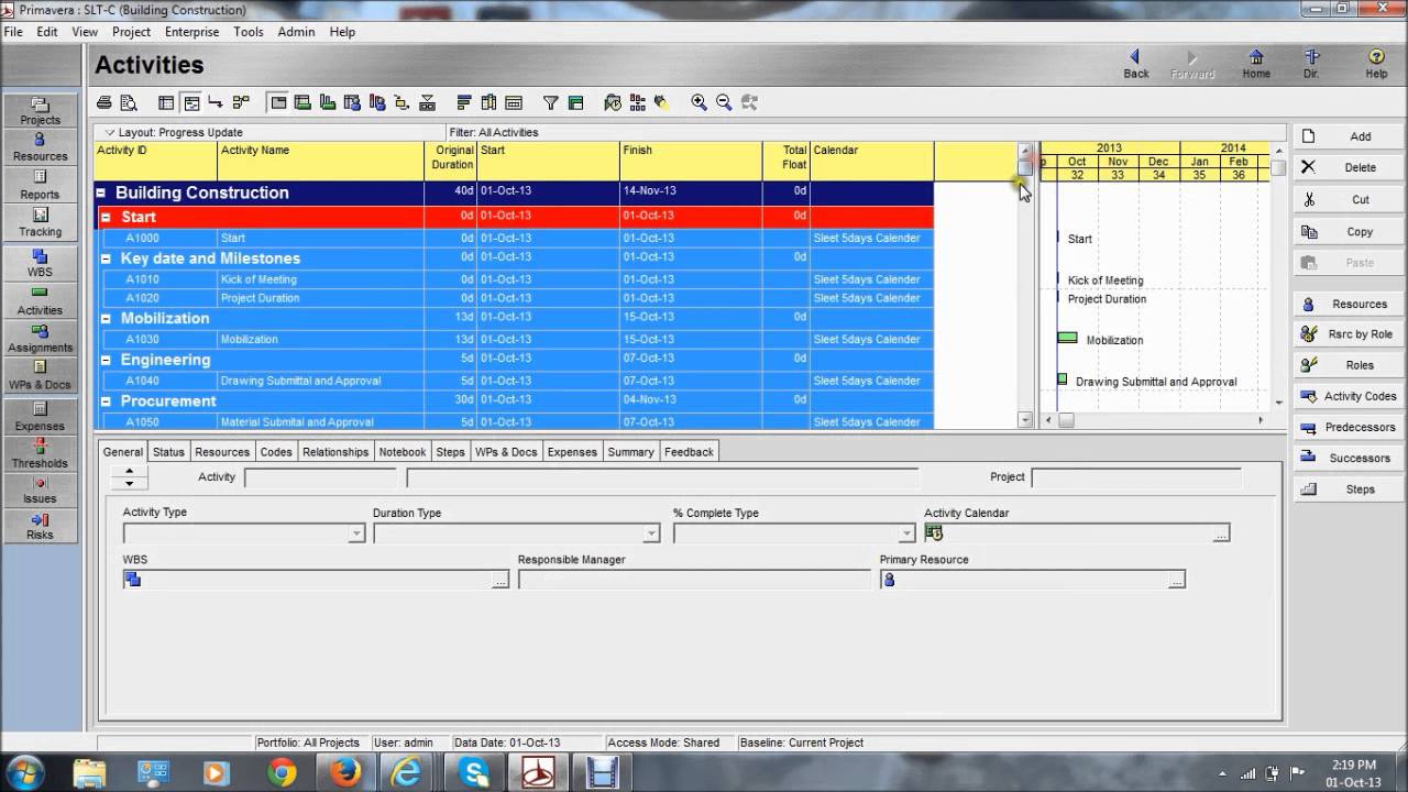 How to create program in Primavera 6.0 - YouTube