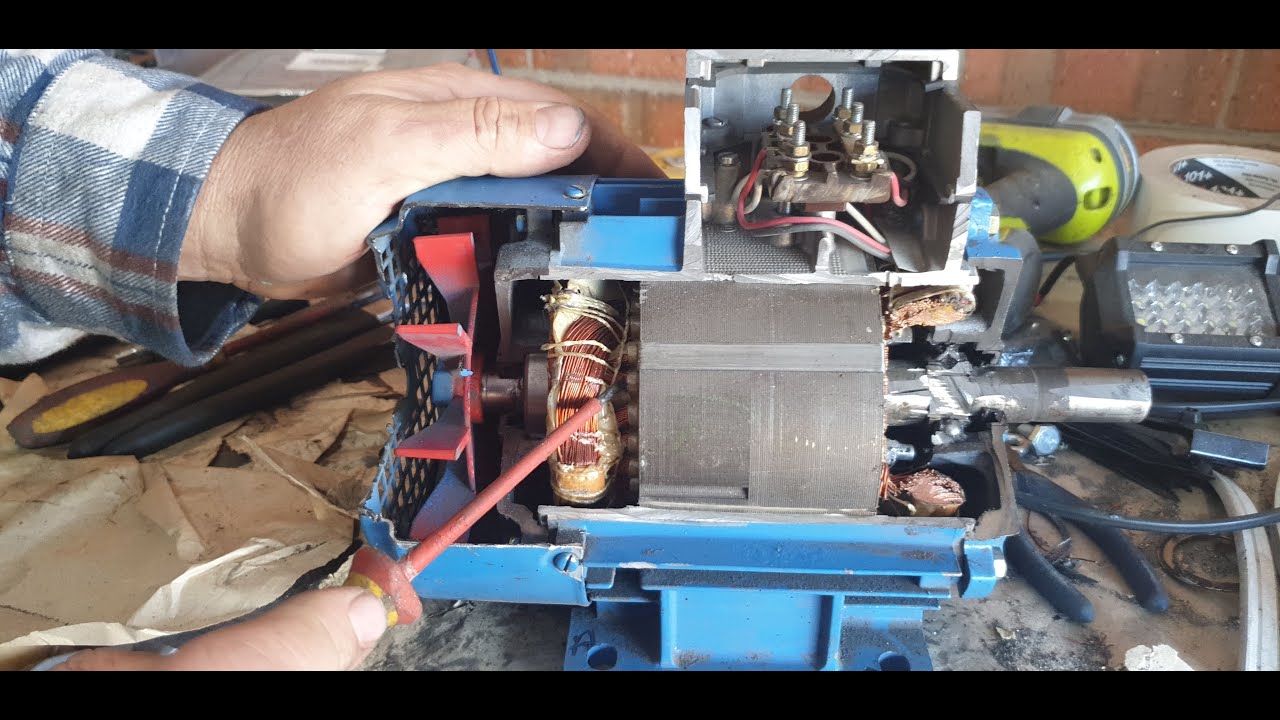 How to cutaway a 3 phase motor - YouTube