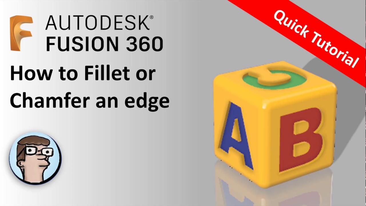 Fusion 360 Tutorial for absolute beginners - Fillet or Chamber an edge ...