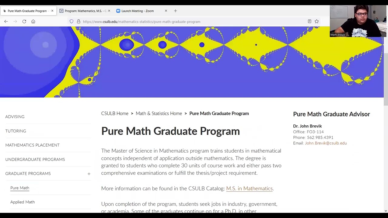 Math Grad Programs: Master's at CSULB - YouTube