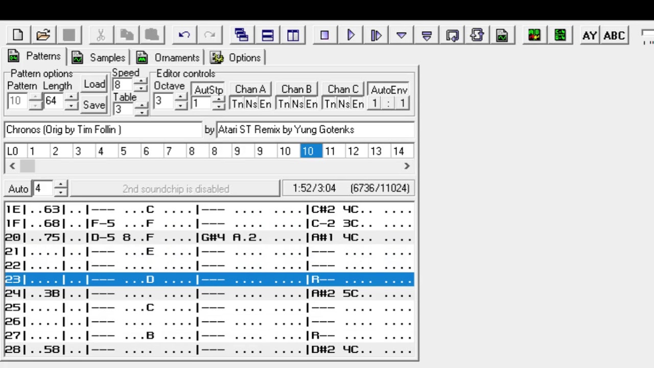 Tim Follin - Chronos (Atari ST AY-3-8910 Cover) - YouTube