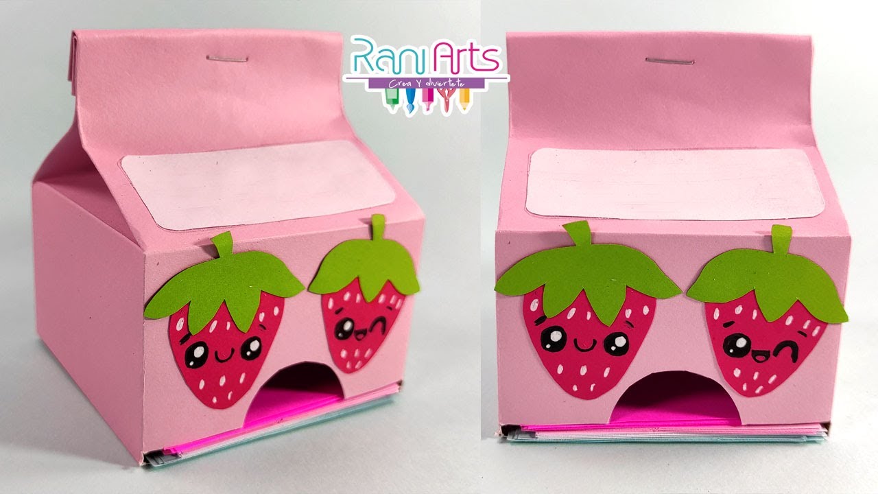Haz papelería creativa POST IT CAJITA DE LECHE kawaii - DIY - super ...