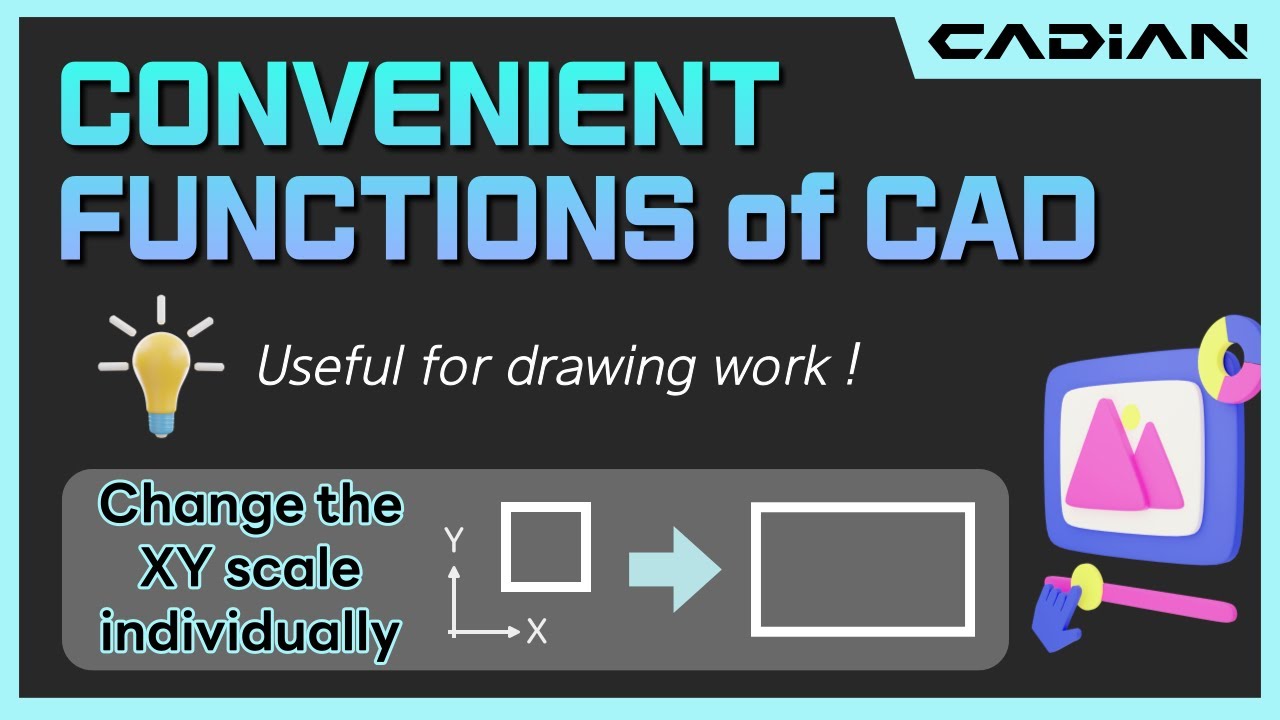 CAD(AutoCAD) Change the XY scale individually / XYSCALE - Convenient ...