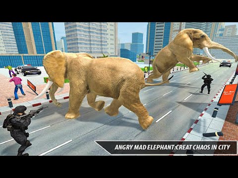 Angry Elephant City Attack Wild Animal Games - Elephant Vs Lion, Hyena ...