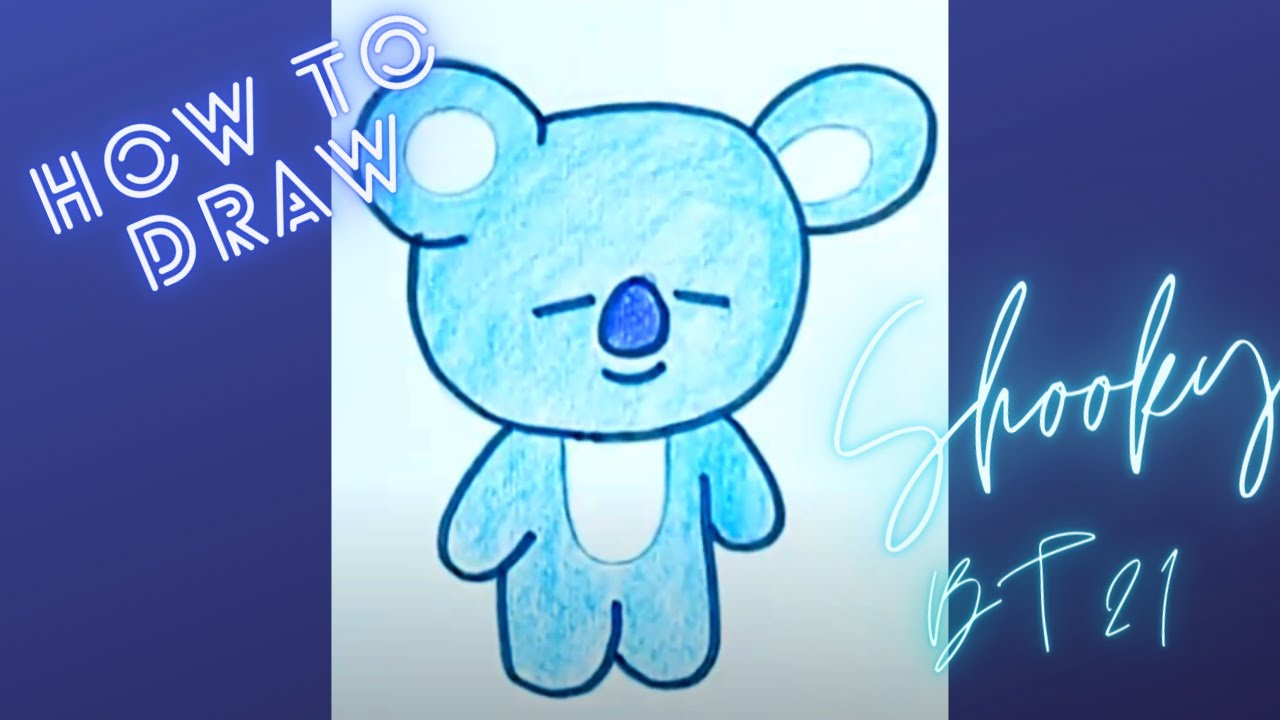How to Draw KOYA (Koala Bear) | BT21 | Koala Bear Drawing and Colouring ...
