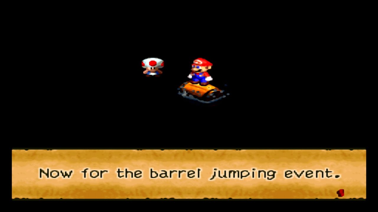 Super Mario RPG Barrel Jumping Event - YouTube