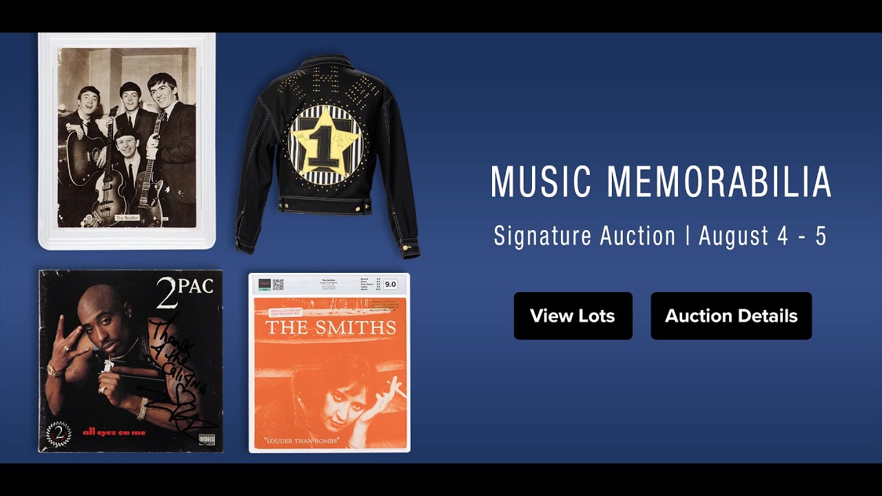 LIVE: Music Memorabilia & Concert Posters Signature Auction 7308 ...