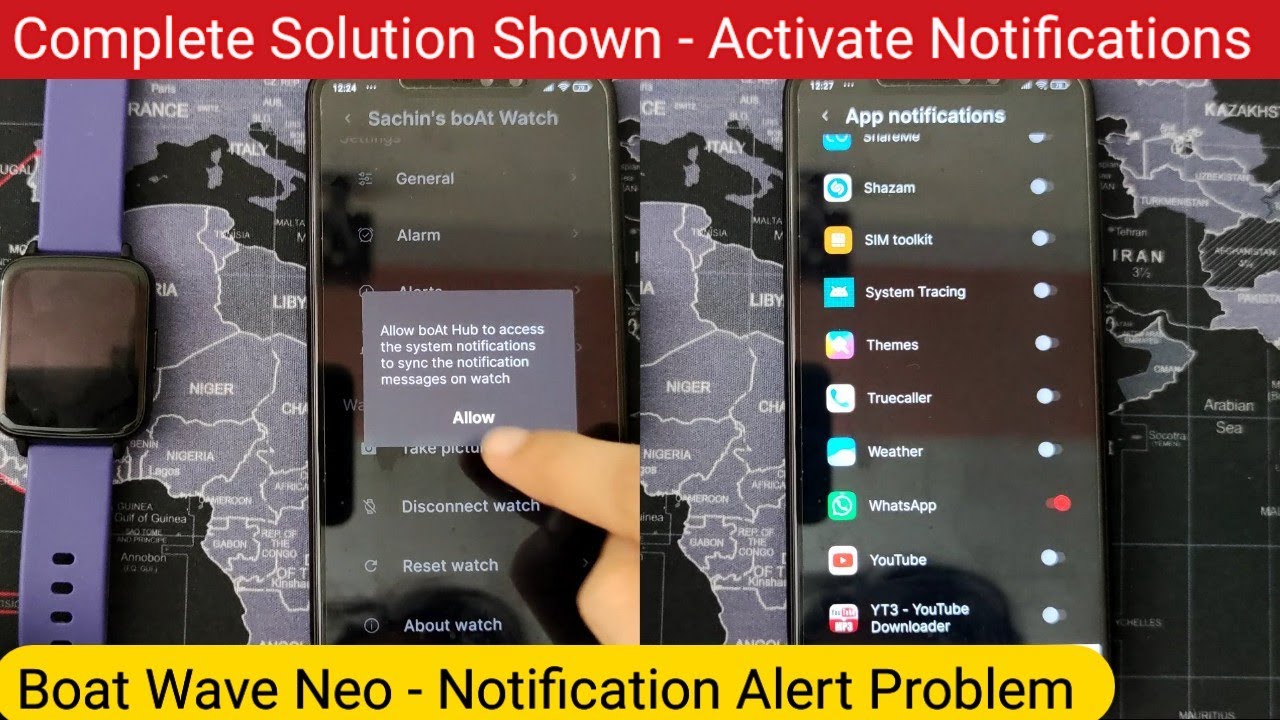 Boat Wave Neo Smartwatch Notification Alerts Settings | How to Set ...
