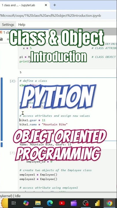 Class and Object Introduction | Python | Object Oriented Programming - YouTube