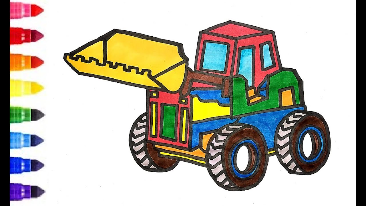 How to draw Jcb Excavator machine I Jcb Drawings - YouTube