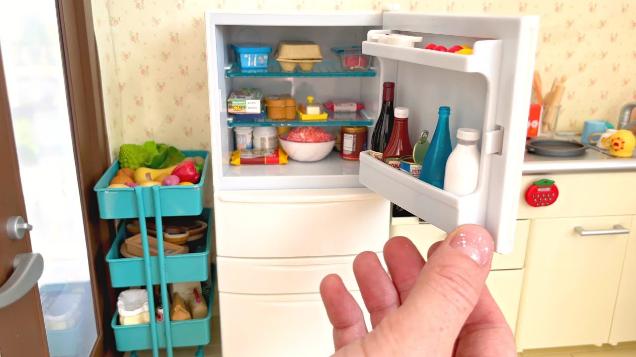 Miniature cooking Cooking toys ASMR 💛 Mini kitchen set Miniature juicy ...