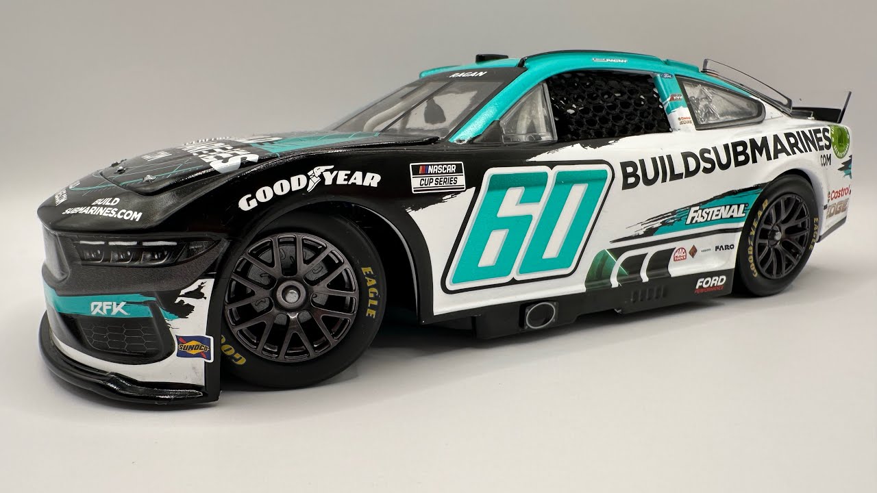 Review: 2024 David Ragan #60 BuildSubmarines.com Ford Mustang Dark ...