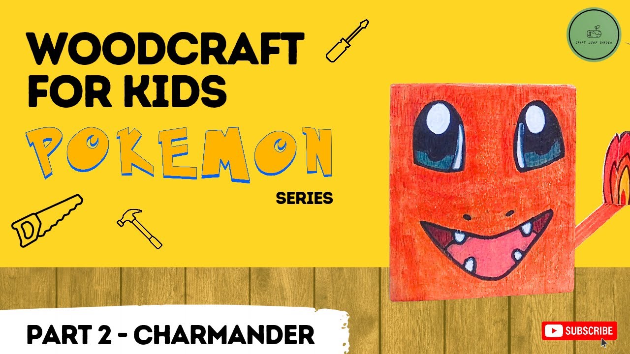 WOOD CRAFT FOR KIDS | POKEMON | Part 2 | 🔥 CHARMANDER 🔥| Woodwork ...