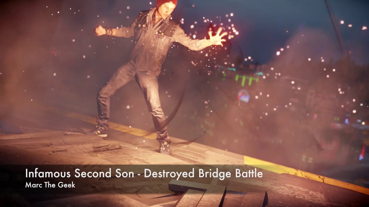 Infamous Second Son - Destroyed Bridge Battle - YouTube