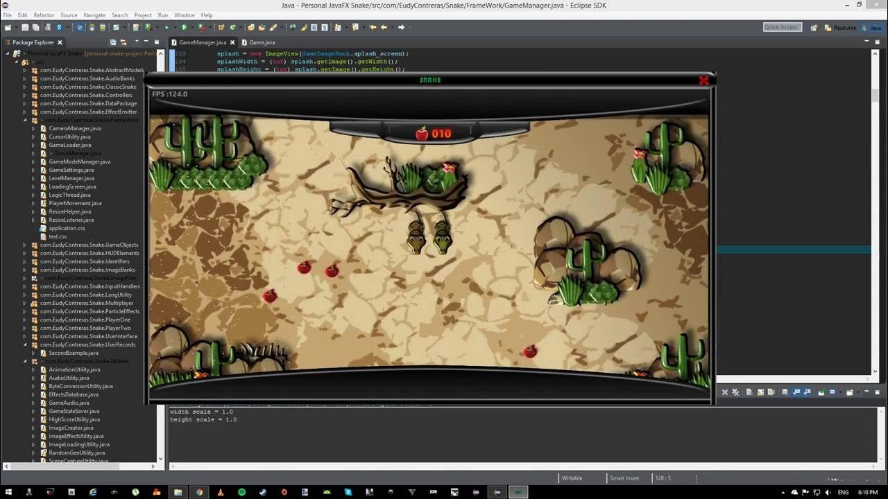 JavaFX 2D Snake game - YouTube