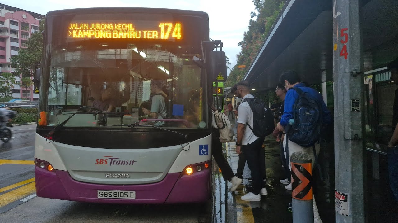 SBS Transit Bus Service 174 Scania K230UB Euro 4 Batch 1 SBS8105E - YouTube