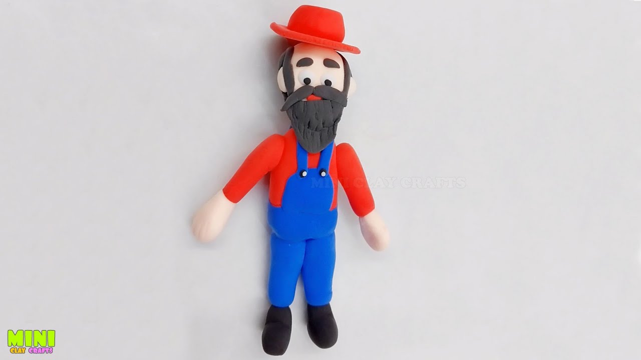 Farmer making with polymer clay || Village Farmer character modeling ...