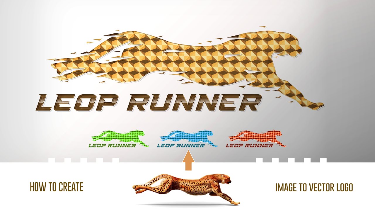 Leopard Runner logo design tutorial - YouTube