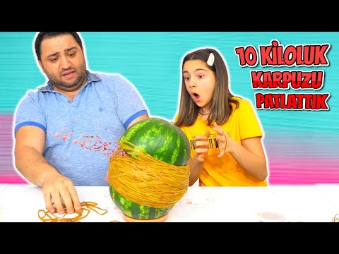 Lastikle Karpuz Patlatma Challenge!! (10 Kiloluk)