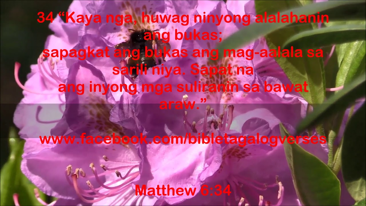 Matthew 6:34 Bible Tagalog Verses - YouTube