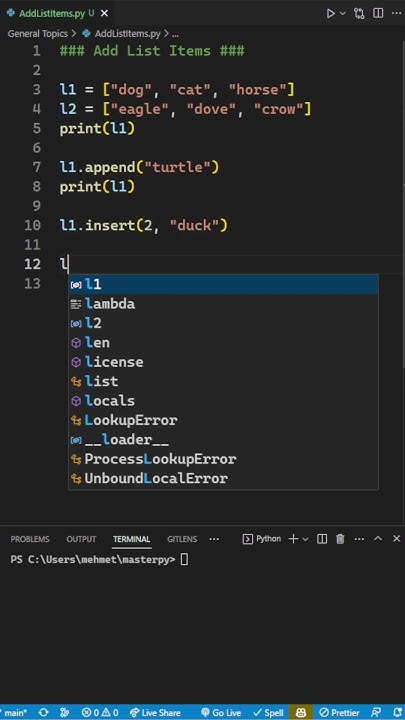 Add Items To List In Python Shorts Coding Ai Python Programming Computerscience Youtube