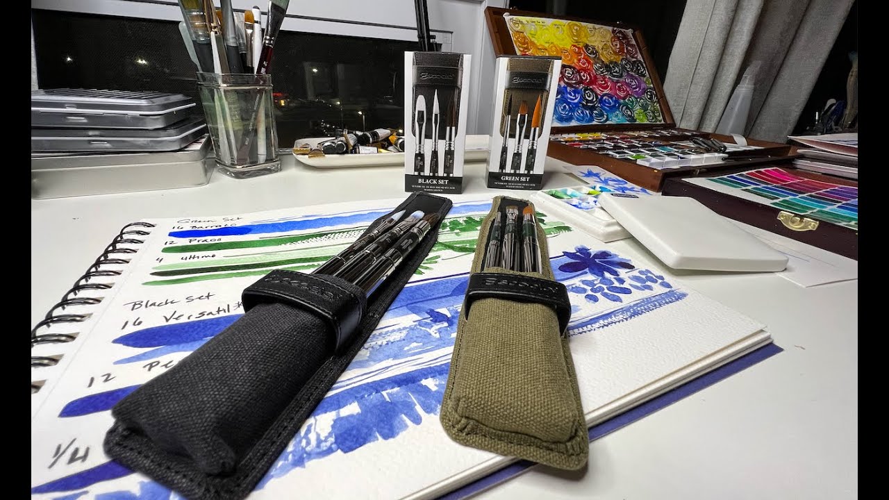 Best Travel Watercolor Brushes Escoda Versatile vs Ultimo Set Review ...