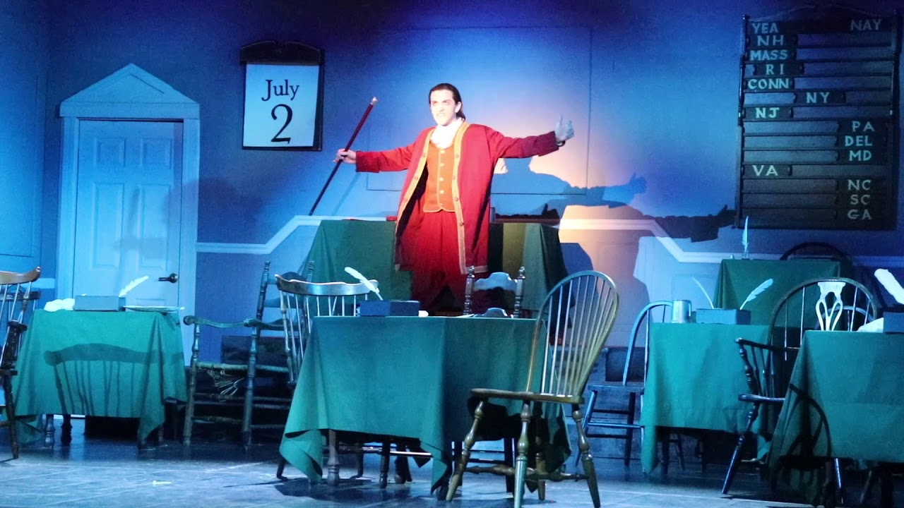 Junior Kyle Towey as John Adams in "Is Anybody There?" during "1776 ...