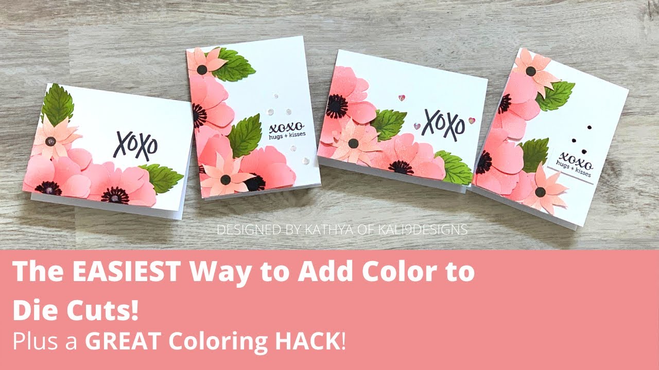 The EASIEST Way to Add Color to Die Cuts | Plus a GREAT HACK! - YouTube