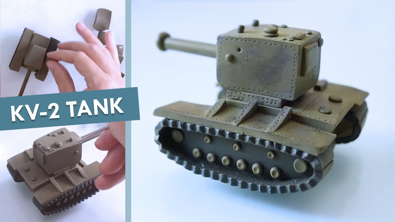 Making a KV-2 TANK | Polymer Clay Tutorial - YouTube