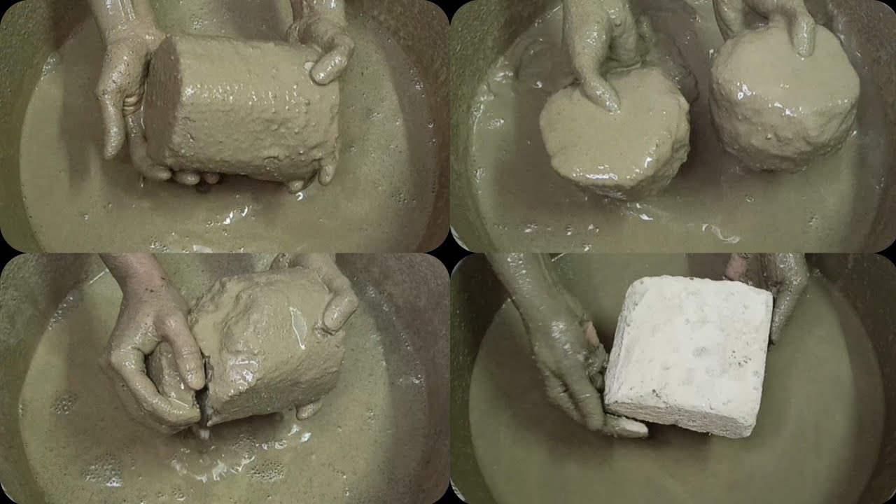 Soft Dusty Earthy Stoney Mud Sand Dipping+Crumbling in💦+Dry on Paste ...