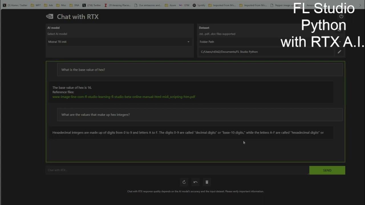 Chat With RTX about the Python programming API in FL Studio - YouTube