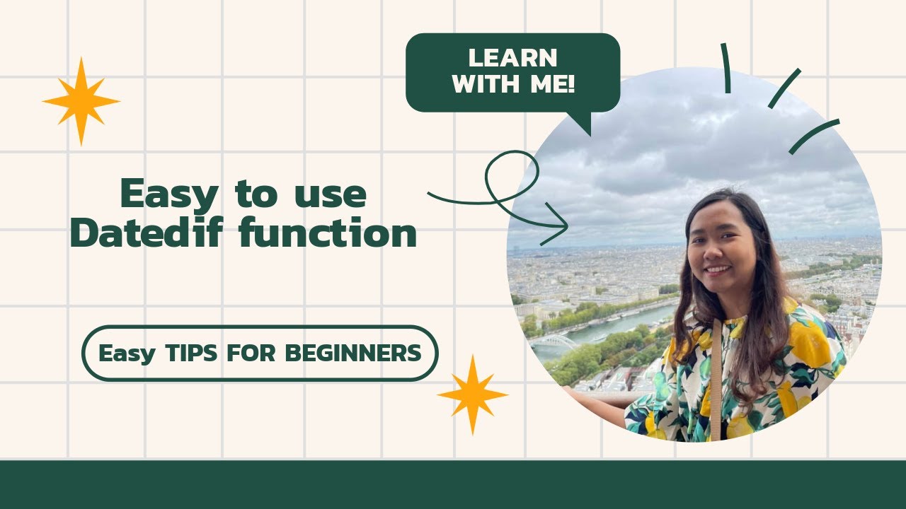 Easy to use Datedif function - YouTube