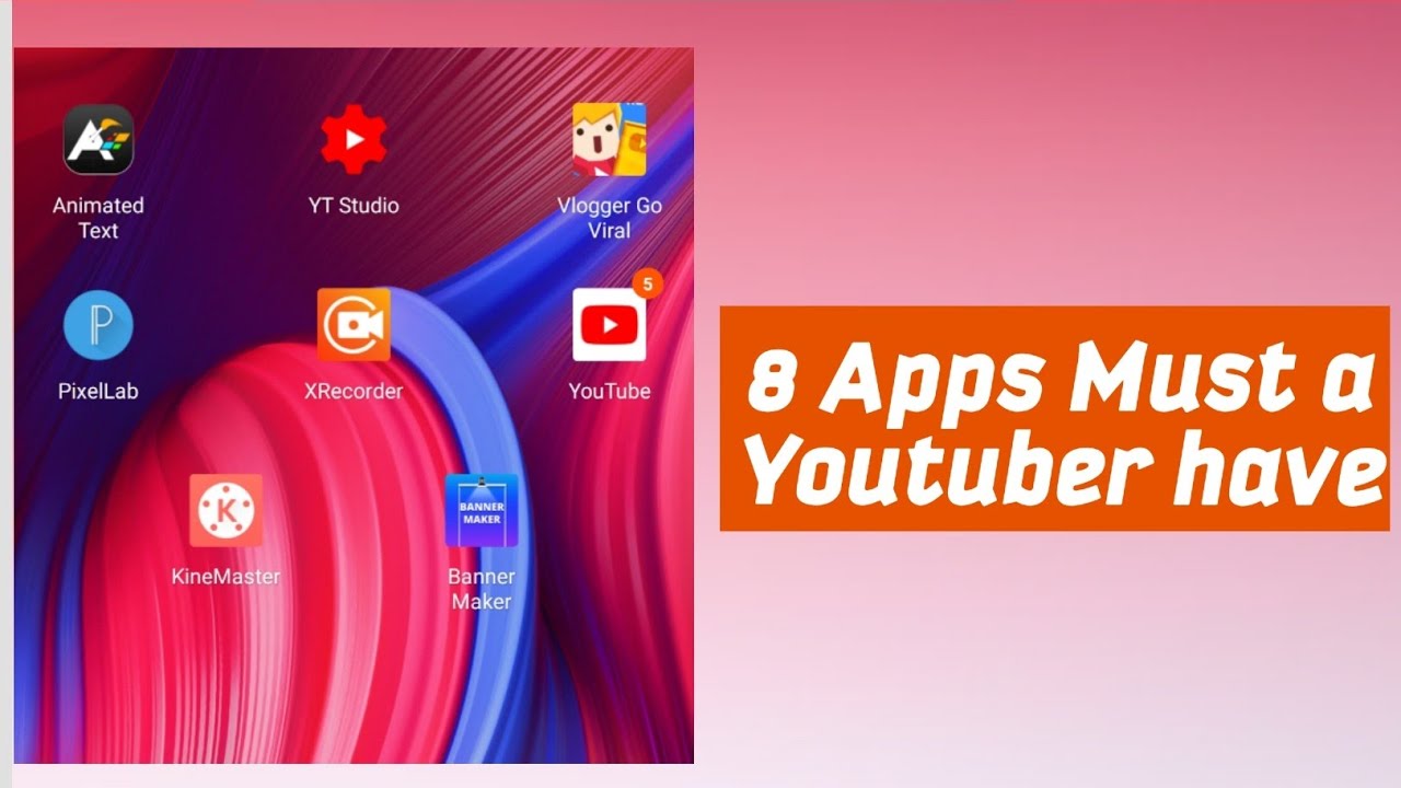 | 8 apps that a youtuber must have !! | - YouTube