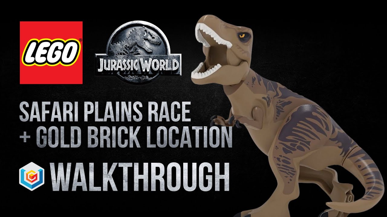 LEGO Jurassic World Safari Plains Race Walkthrough (Gold Brick Location ...