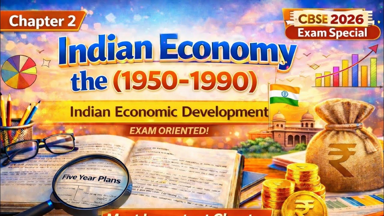 🚀 Indian Economy System One Shot Revision | 1950–1990 Full Chapter ...