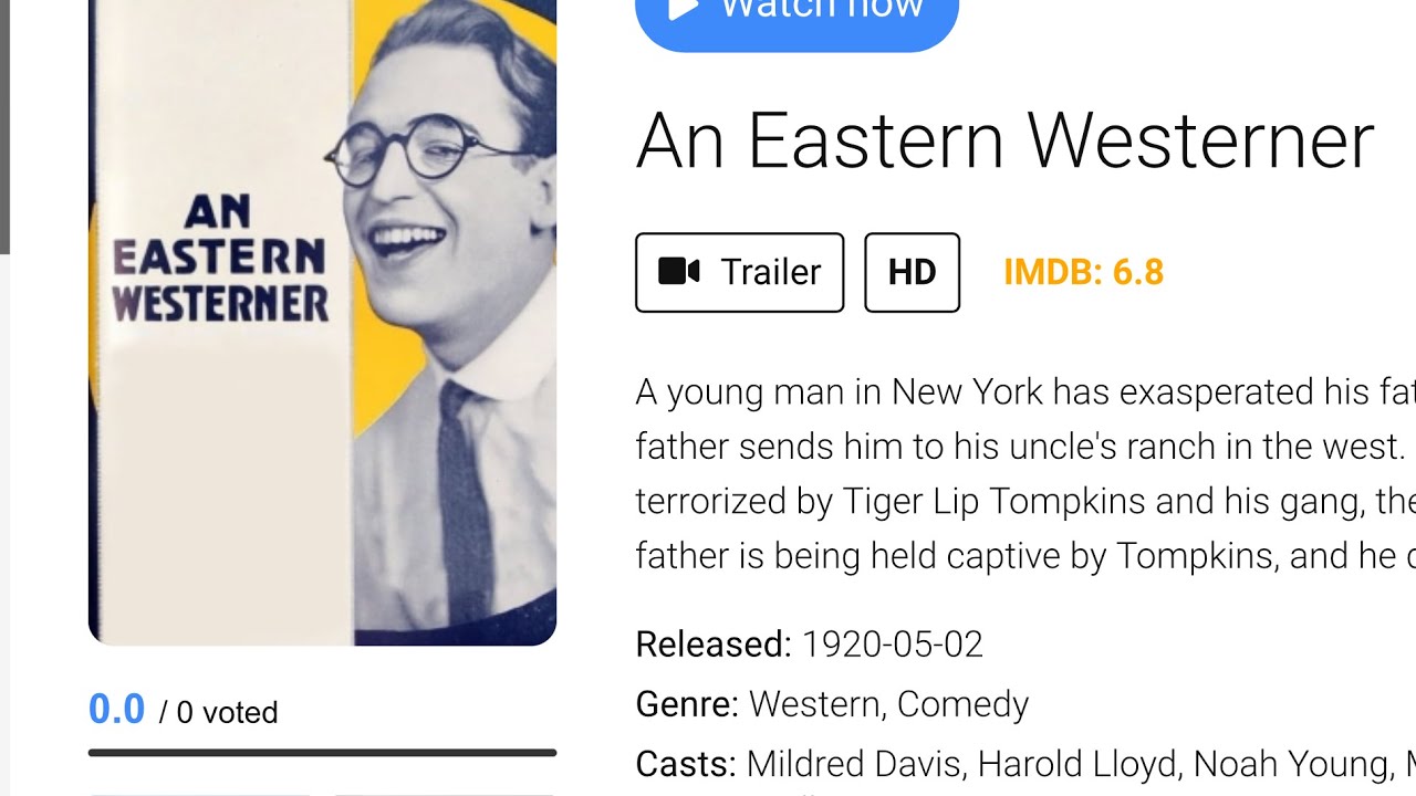 “An Eastern Westerner” 1920 - YouTube