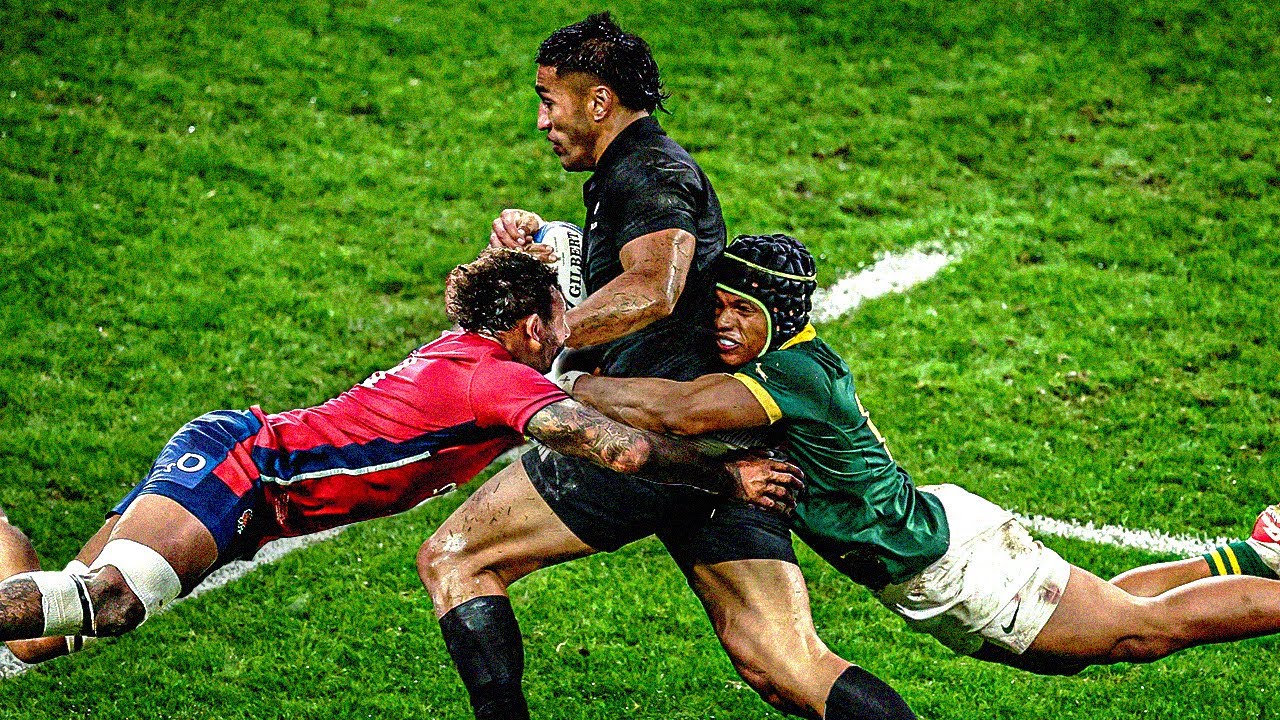 Jaw-dropping Rugby World Cup 2023 try-saving tackles - YouTube