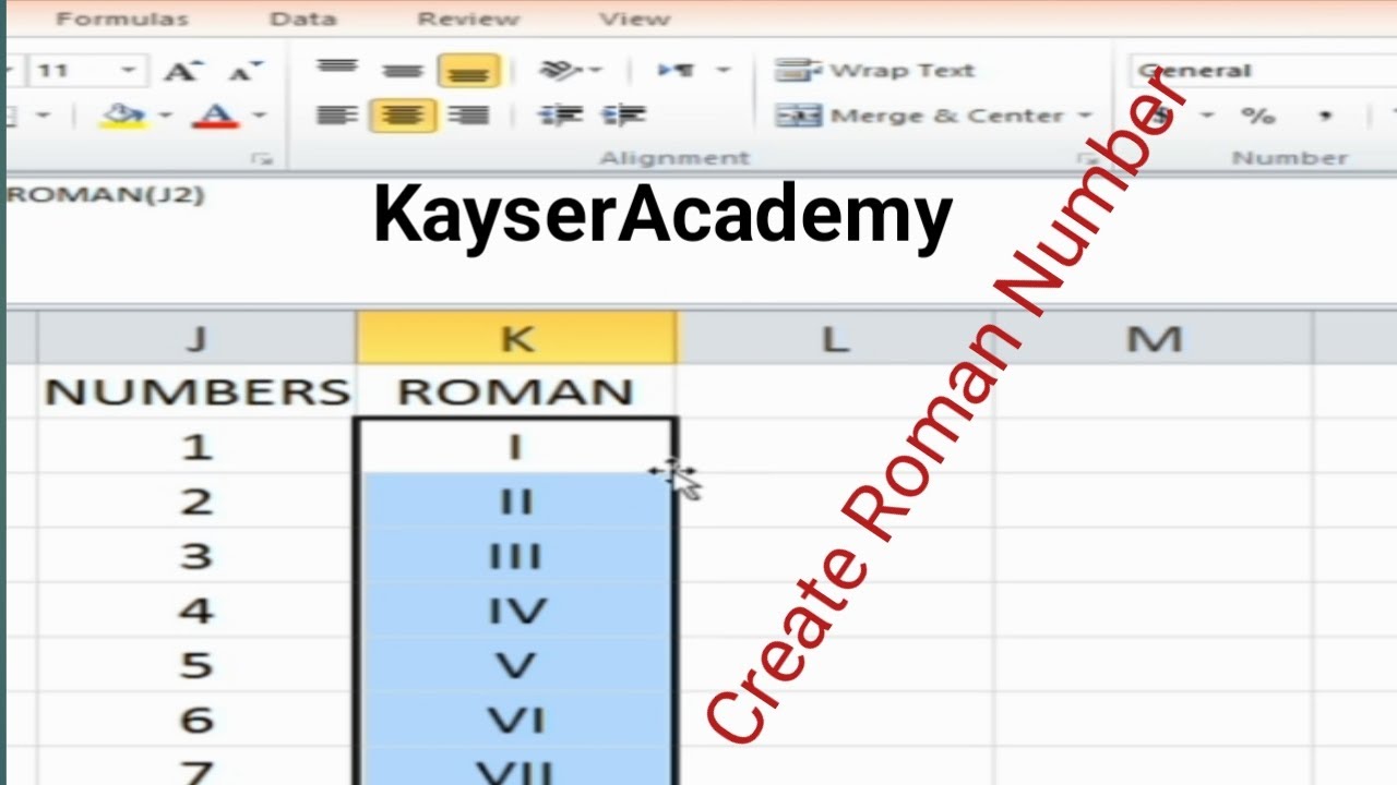 ROMAN: Excel Formulae Explained - YouTube