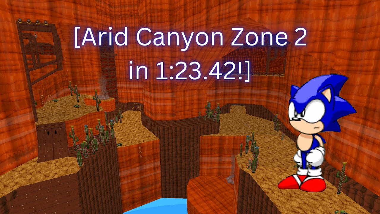 SRB2: Arid Canyon Zone 1 Sonic in 1:23.42! [V. 2.2.10] - YouTube