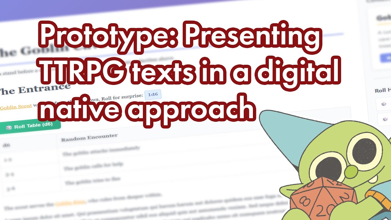 Presenting TTRPG Texts in a Digital Native Approach - YouTube