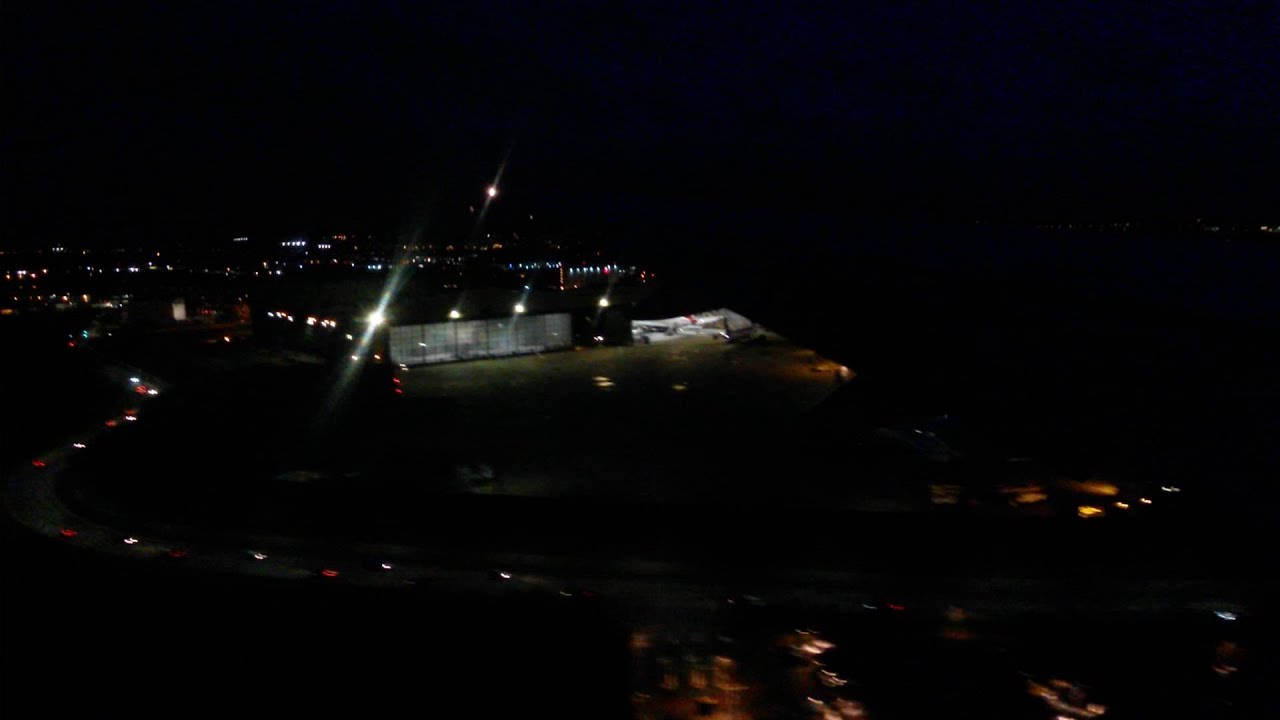 British Airways Airbus A380 ROUGH Touchdown with night view of London ...