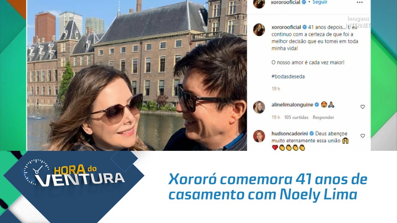 Xororó comemora 41 anos de casamento com Noely Lima - YouTube